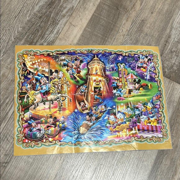 Wall Decor | Colorful Disney Theme Park Poster | Poshmark